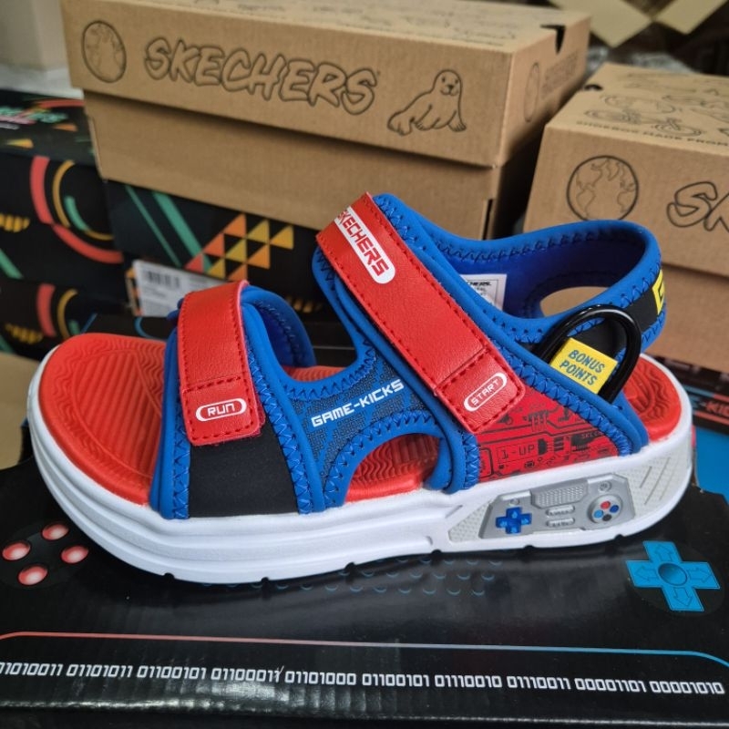 Jual Skechers Sandal Anak Laki-Laki Warna Merah/Biru| Boy's Kids ...