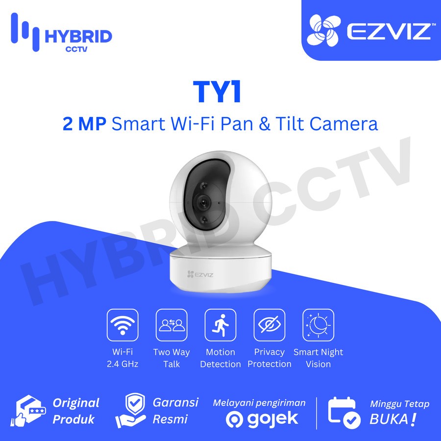 Jual Ezviz TY1 2MP Smart Wi-Fi Pan & Tilt Camera Indoor | Shopee Indonesia