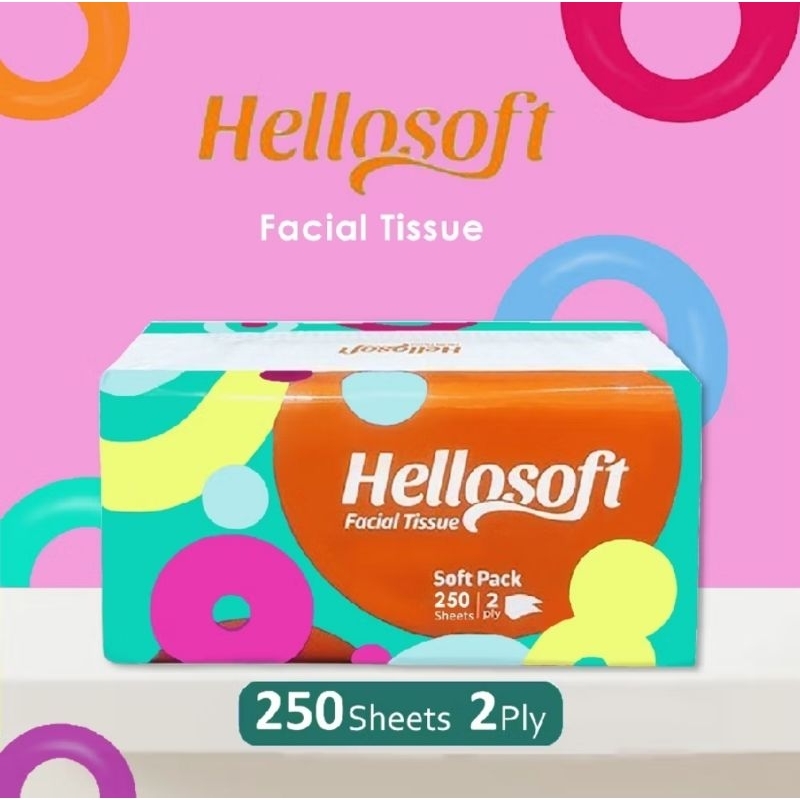 Jual PER KARTON 48 PACK Hellosoft Facial Tissue 250 Sheets x 2 Ply ...