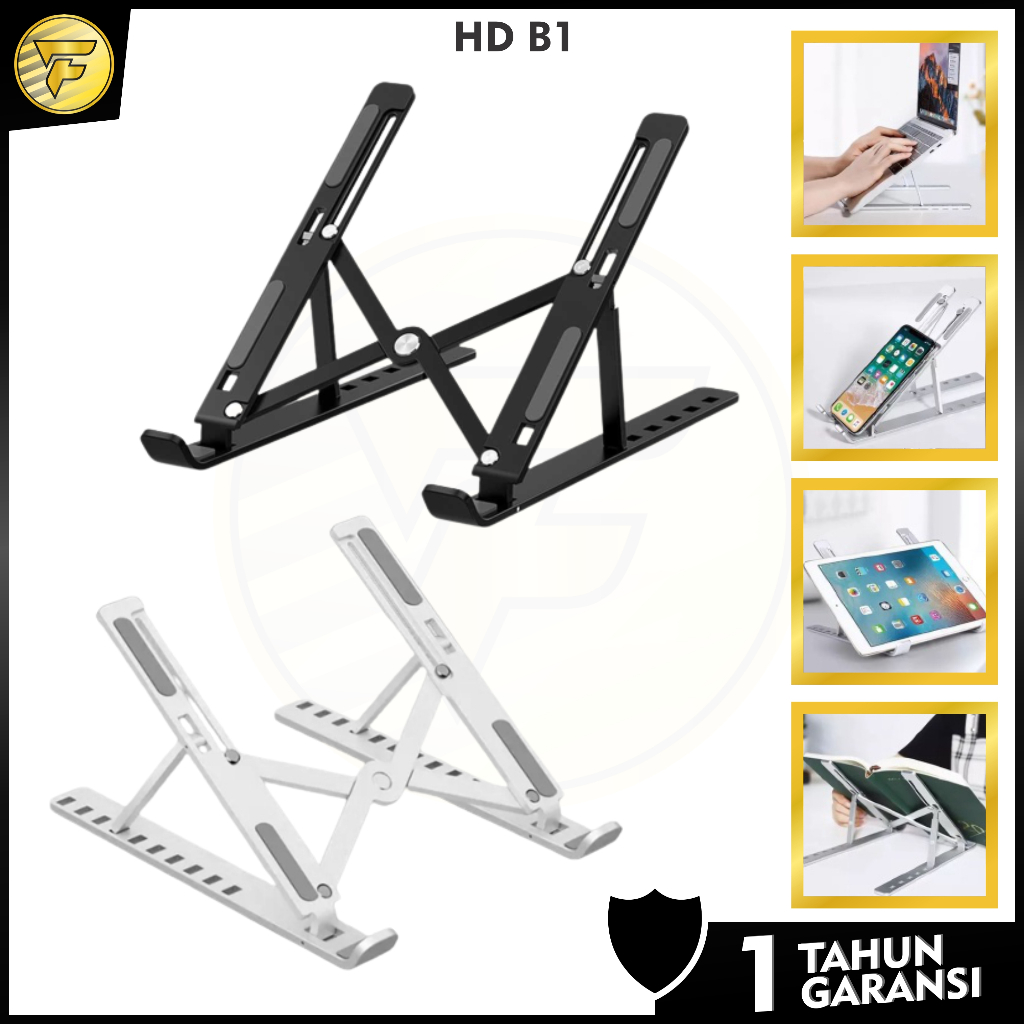 Jual HDB1 Stand Holder Laptop Tablet Notebook HP dudukan Lipat meja ...