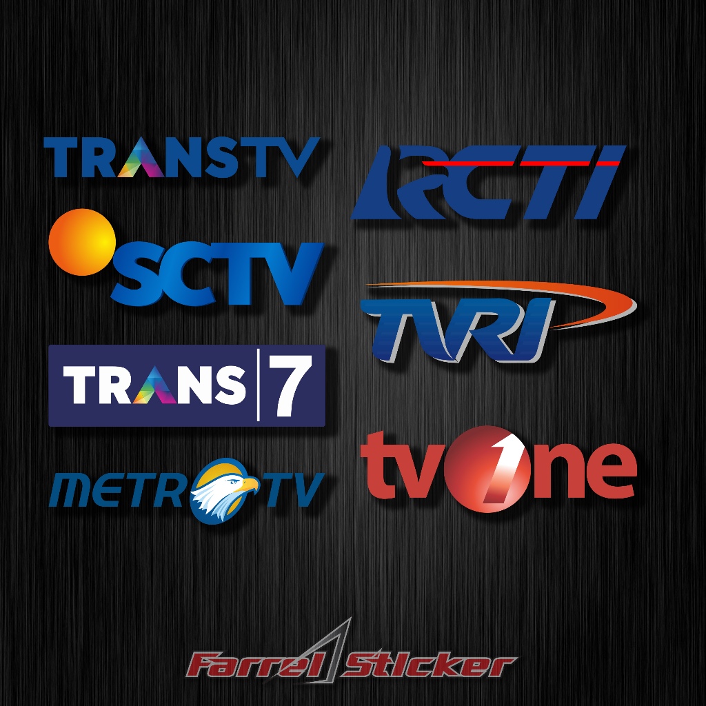 Jual Stiker Televisi Logo Sticker TV RCTI SCTV TVRI TVONE TRANS 7 ...