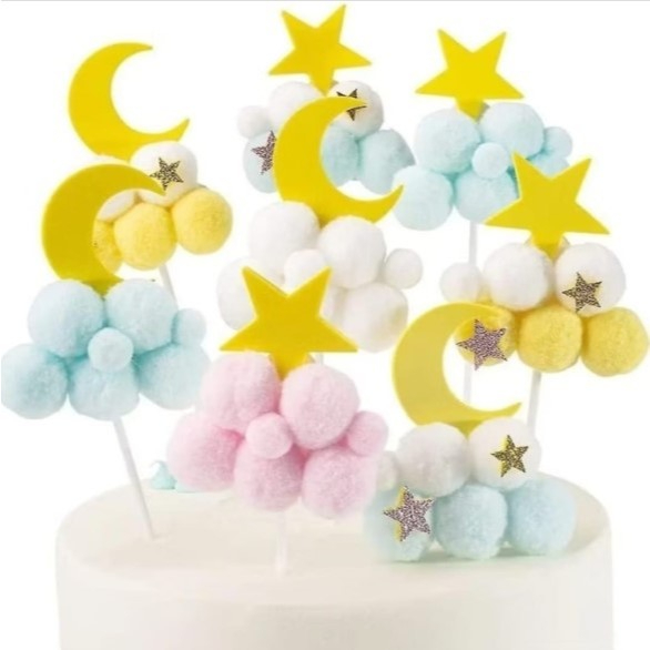 Jual Topper Cake Awan Dan Bintang / Hiasan Tema Awan dan Bintang / Star / Cloud | Shopee Indonesia