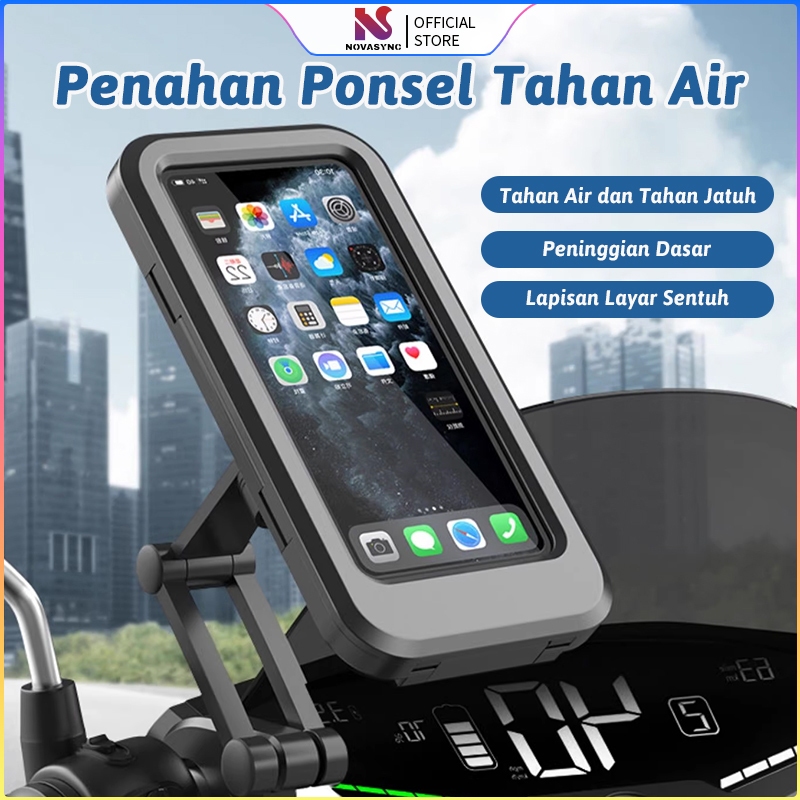 Jual Holder Hp Motor Waterproof Anti Air Kuat Kokoh Untuk Pemasangan Di Stang Motor / Tempat HP ...
