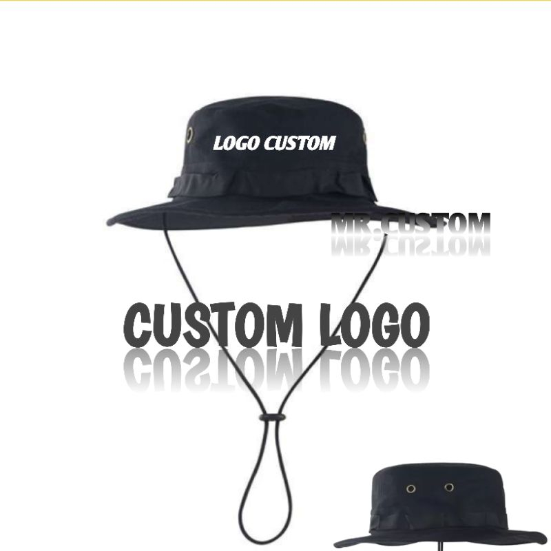 Jual Topi Rimba Logo Sendiri/Logo Custom Suka2 Bahan Drill | Shopee ...