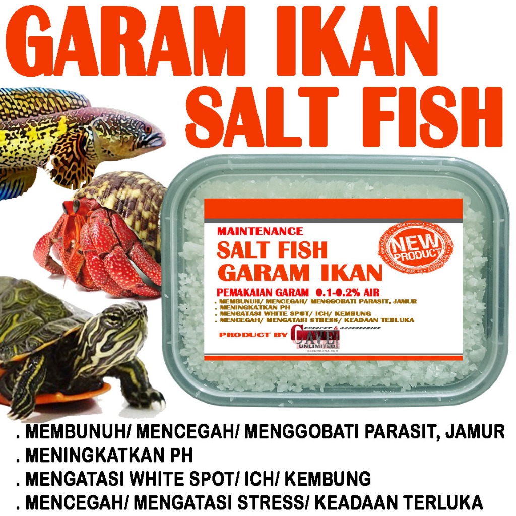 Jual GARAM IKAN KRISTAL / GARAM IMPORT AUSTRALIA SALT FISH OBAT IKAN ...