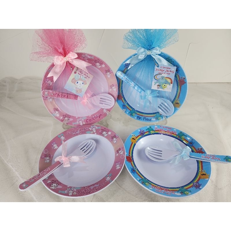 Jual Piring+sendok garpu melamin pack tile (min 24pcs) | Shopee Indonesia