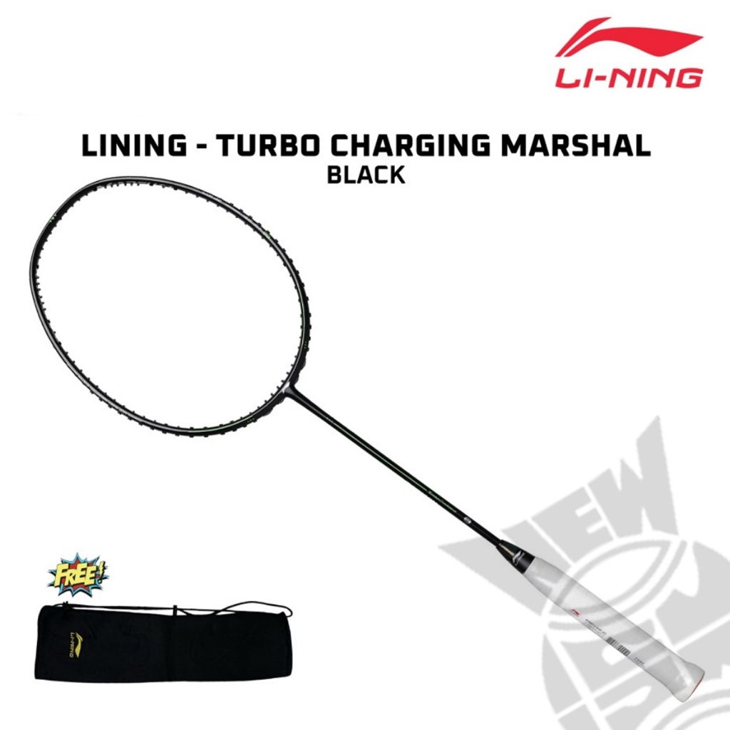 Jual Raket Badminton Lining Turbo Charging TC Marshal BLack | Shopee ...