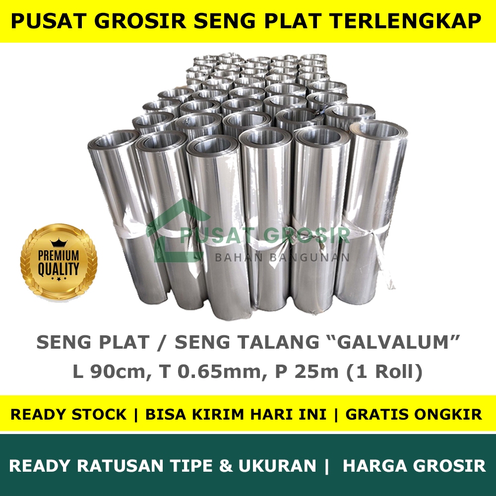 Jual Seng Plat Talang Galvalum L 90cm T 0.65mm P 25m Seng Talang Seng ...