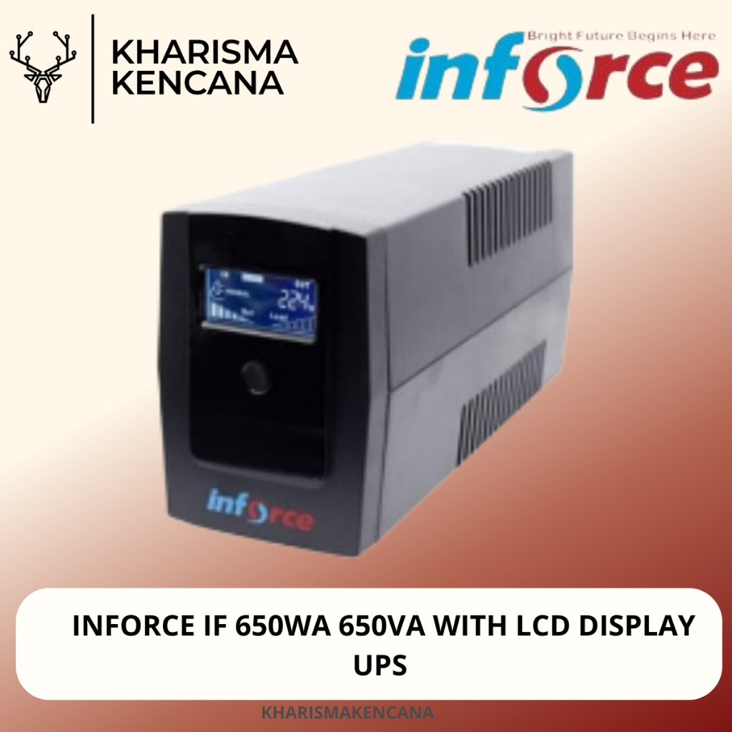 Jual INFORCE IF 650WA 650VA WITH LCD DISPLAY UPS | Shopee Indonesia