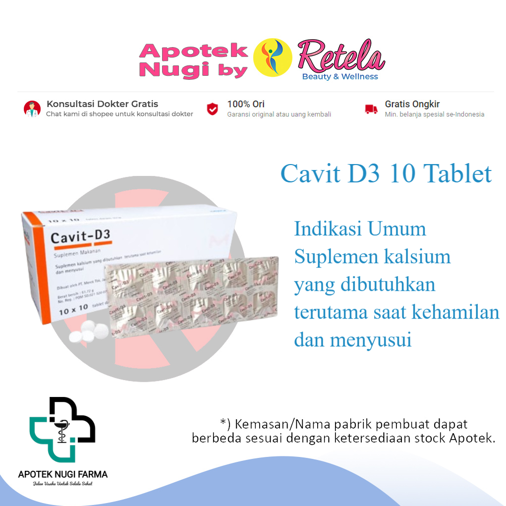 Jual Cavit D3 10 Tablet / Vitamin Kehamilan / Busui | Shopee Indonesia