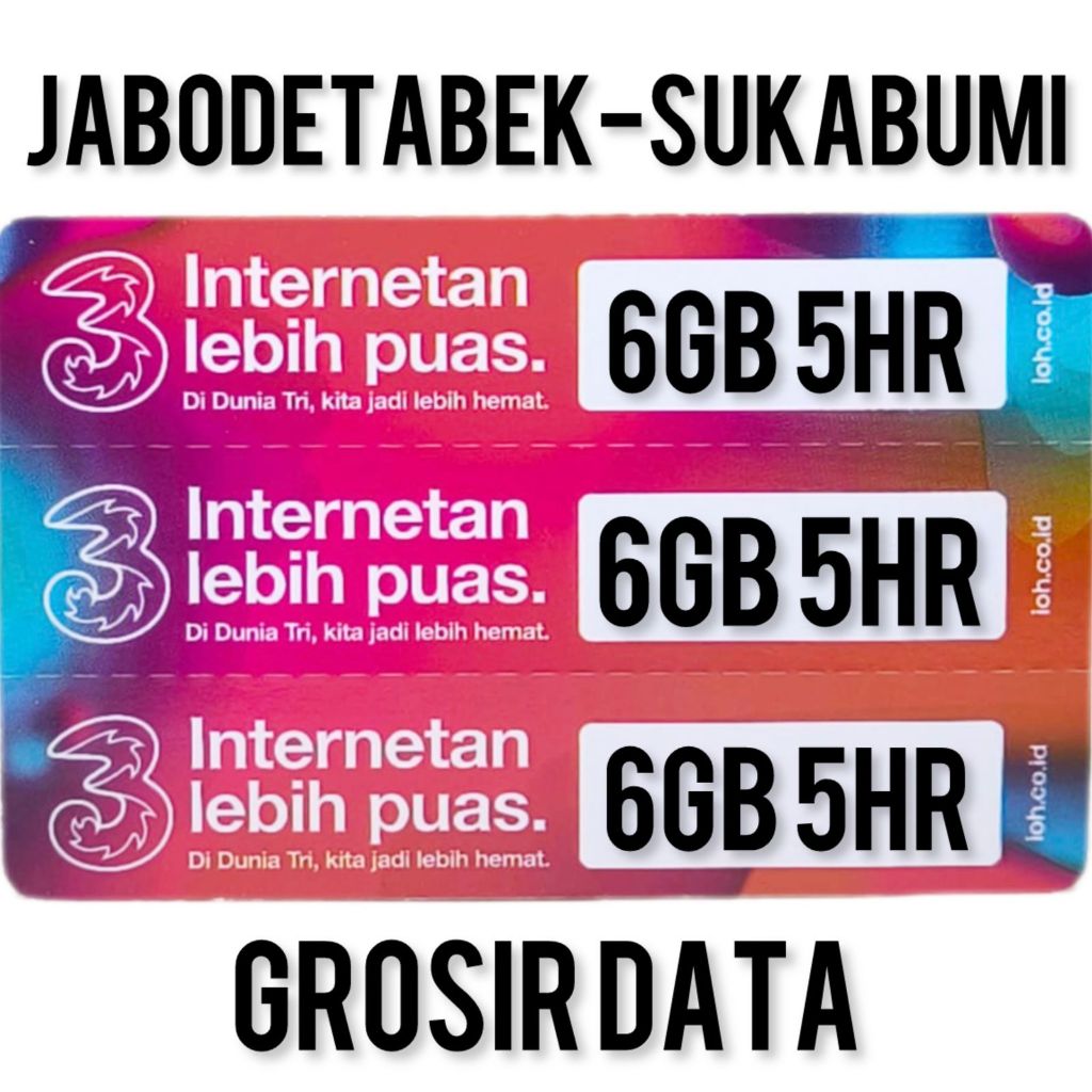 Jual VOUCHER THREE HAPPY 6GB 5HARI | Shopee Indonesia