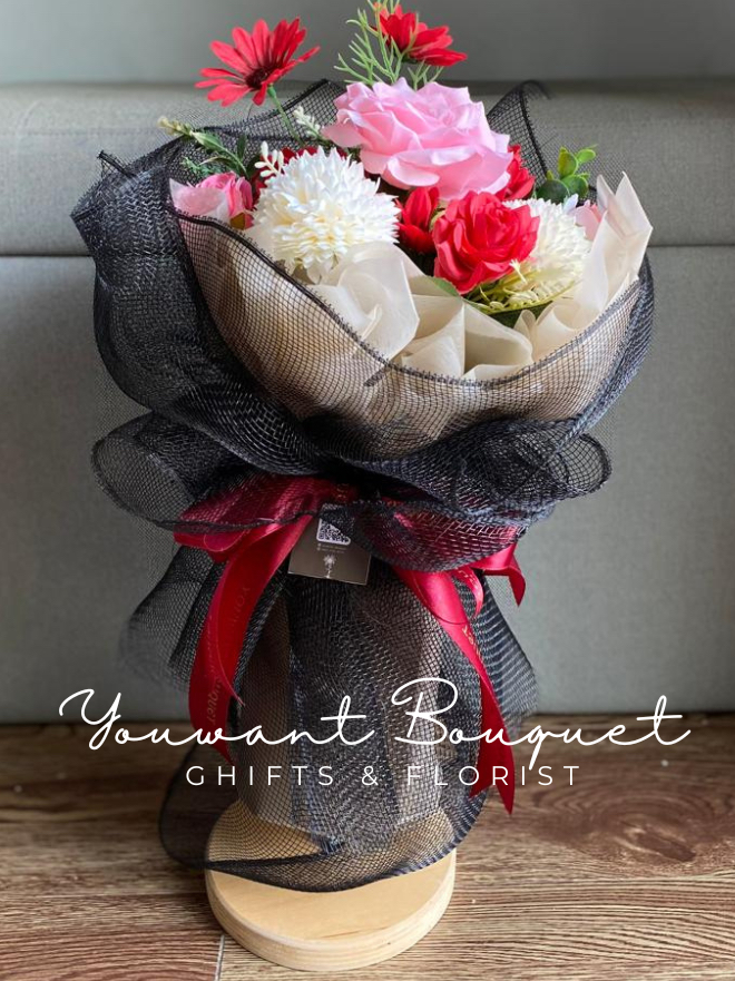 Jual Buket Bunga Round Bouquet Premium Untuk gift ulang tahun wisuda ...