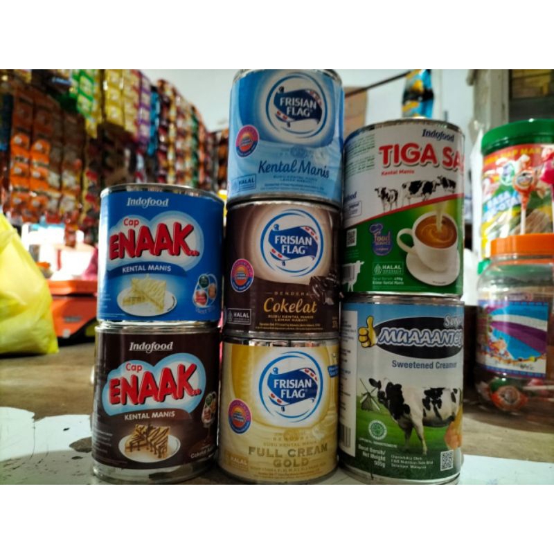 Jual Susu Kental Manis Cap Enak,Bendera/Frisian Flag/Mantap/Muaaanteb ...