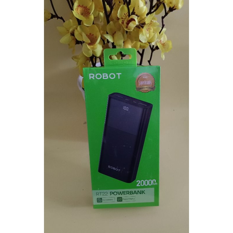 Jual ROBOT RT22 Powerbank 20000mah Dual Port Input & Output Led ...
