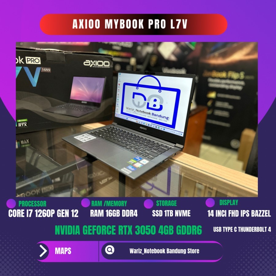 Jual AXIOO MYBOOK PRO L7V CORE I7-1260P RTX 3050 RAM 16GB SSD 1TB ...