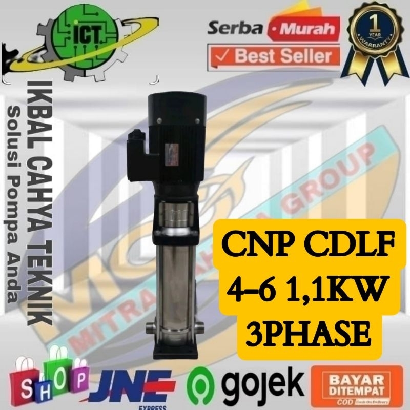 Jual Pompa Booster Vertical Multistage CNP CDLF 4-6 1,5Hp 1,1KW 3800V 3Phase Pompa Air CNP ...