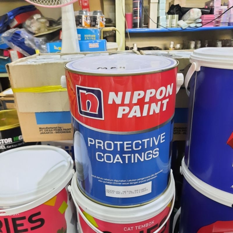 Jual Cat Meni Nippon 5 kg Merah Hijau / Cat Meni Nippon Paint / Bodelac Metal Primer / Cat Dasar ...