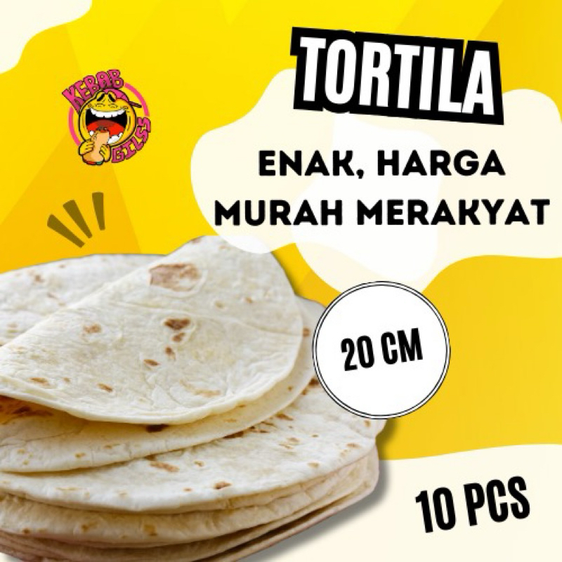 Jual Tortilla PREMIUM 20cm isi 10 lembar tortila kulit kebab bungkus ...
