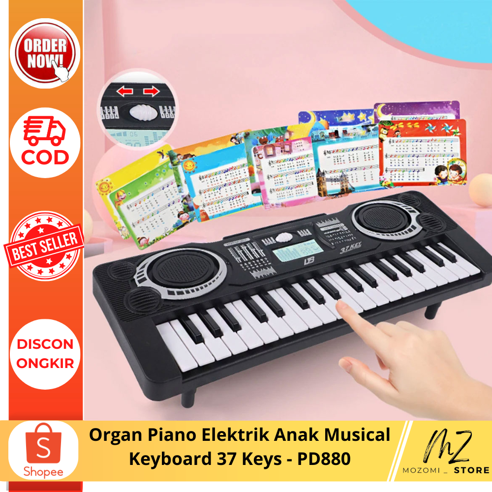 Jual Piano Elektrik Anak Musical Keyboard 37 Keys - PD880 / aksesoris ...