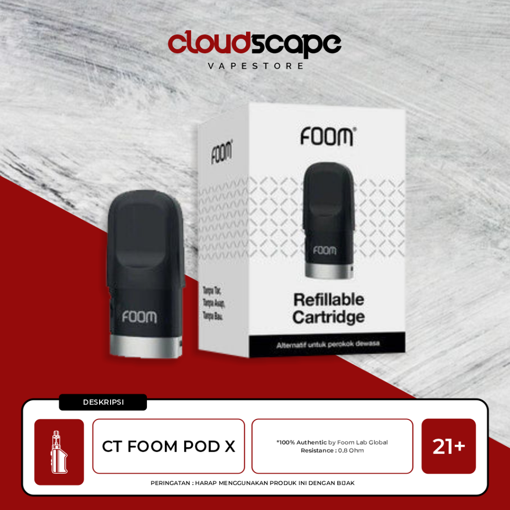 Jual Foom Pod X Refillable Pod Cartridge - 0.8 Ohm [ MIN ORDER 3 PCS ...