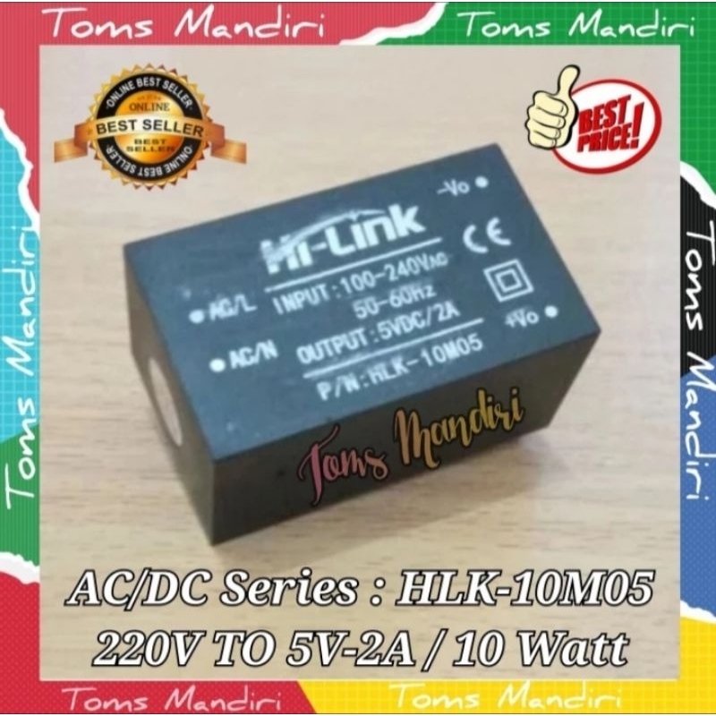 Jual Hi-Link HLK-10M05 AC 220V to DC 5V 2A Hilink Adaptor PCB Power ...