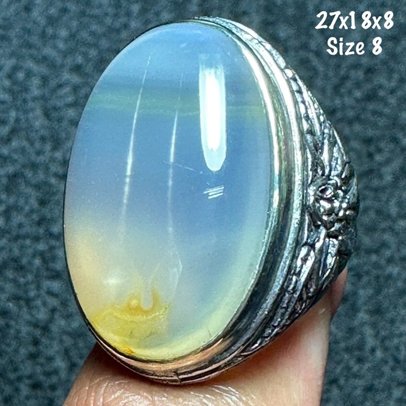 Jual Cincin Batu Akik Natural Baturaja Susup Jarum Kembar (asli alam ...