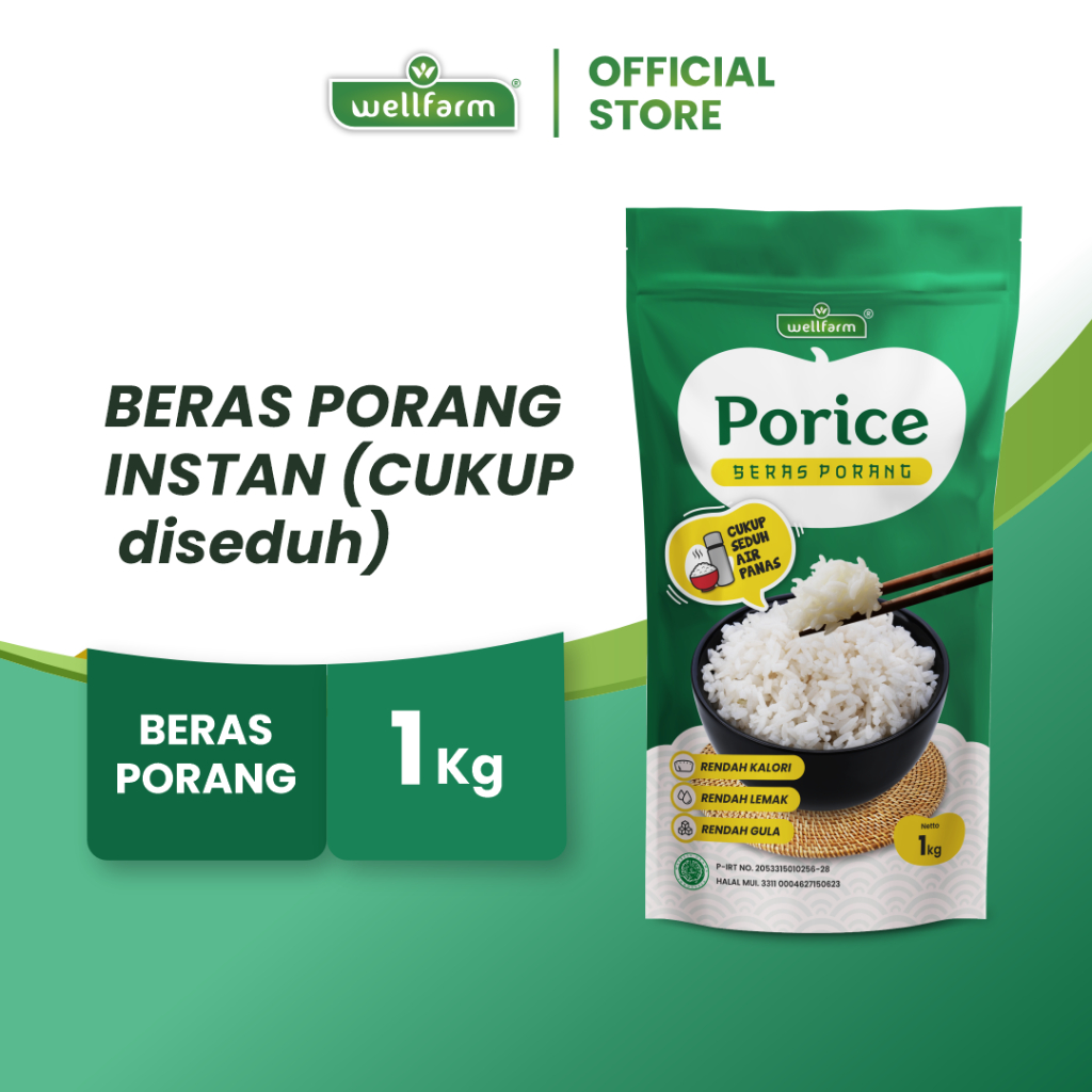 Jual WellFarm Beras Porang PORICE 1Kg, Cocok Untuk Diet dan Diabetes ...