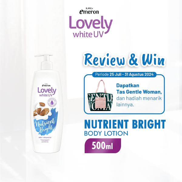 Jual Emeron Lovely White Hand & Body Lotion UV Nutrient Bright 500 ml | Shopee Indonesia