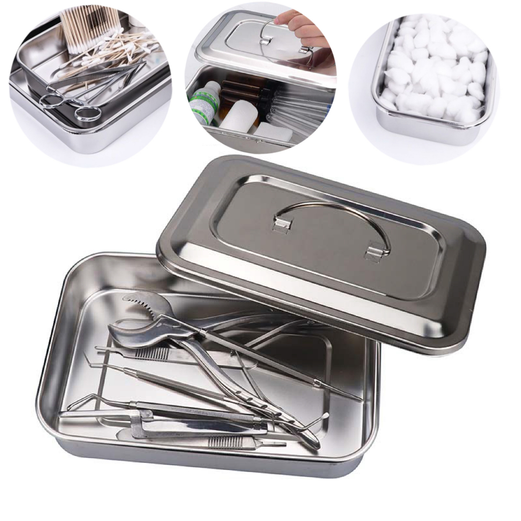 Jual Bak Instrument Tray Stainless Steel Autoclaveable 24 Cm Dental ...