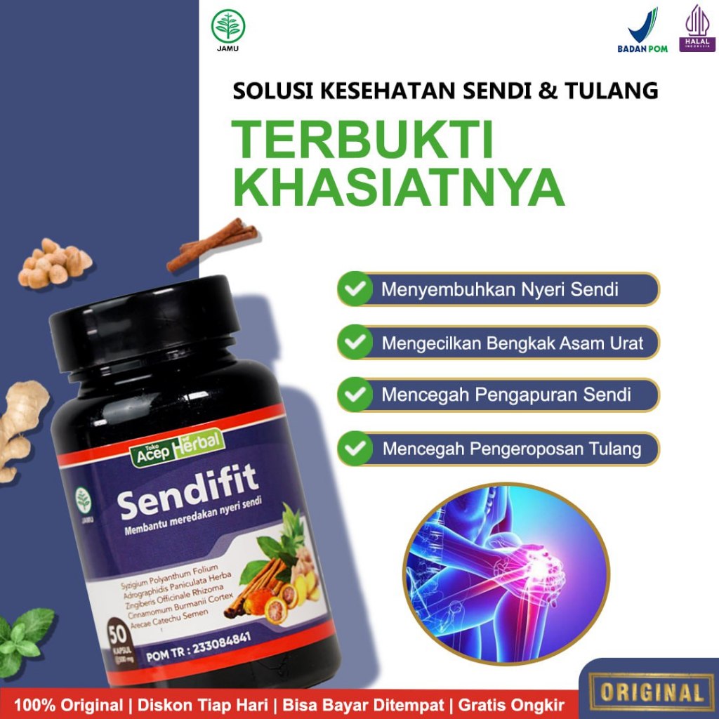 Jual Herbal Sendifit / Sendi Fit Kapsul Obat Asam Urat dan Rematik ...