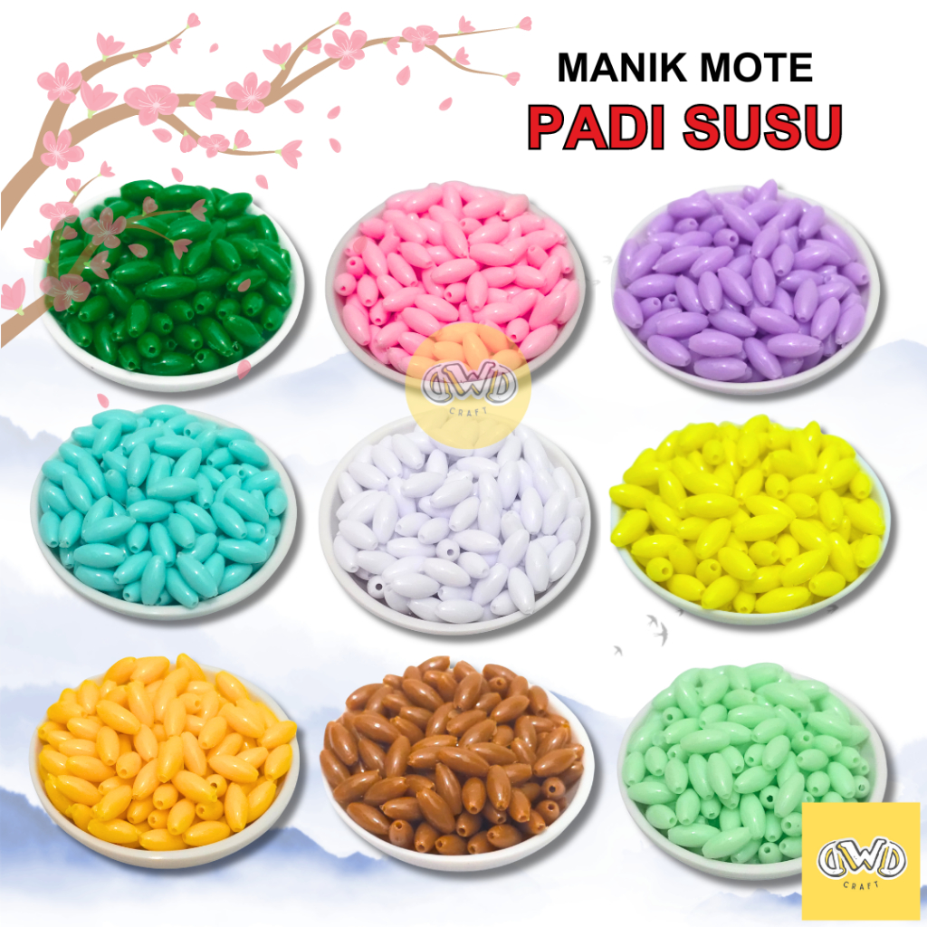 Jual Mote Manik Mutiara Padi Susu 6x12 (15 gram) | Shopee Indonesia