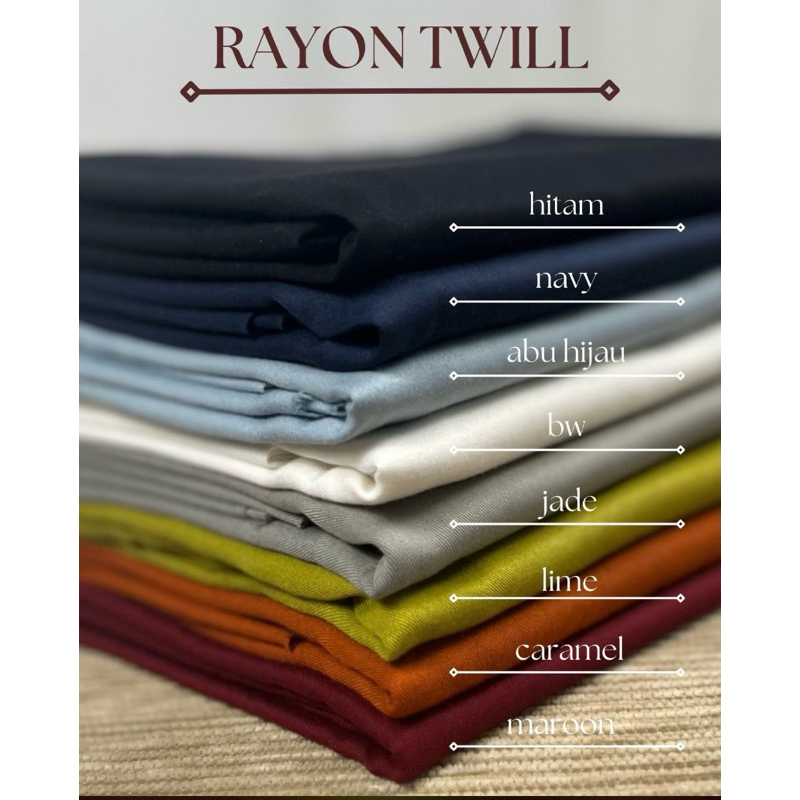 Jual kain rayon twill // bahan import //katun rayon twill gret A ...