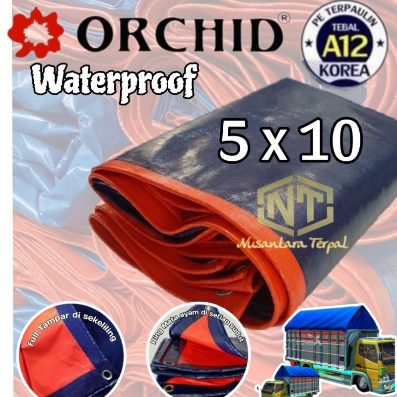Jual terpal truck korea orchid original ukuran 5x10 +uv dan grommet ...