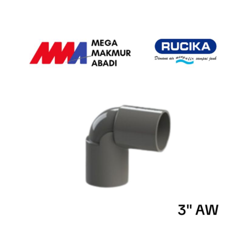 Jual Rucika - Elbow / Knee / keni 3" Aw - D PVC 90 Derajat | Shopee Indonesia