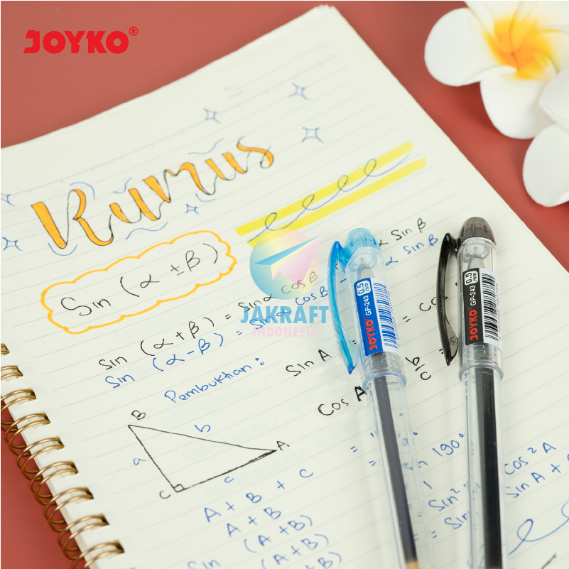 Jual (1 Pcs) Pulpen Gel Pen Ujung Tajam JOYKO GP-243 Whiz Gel Hitam ...