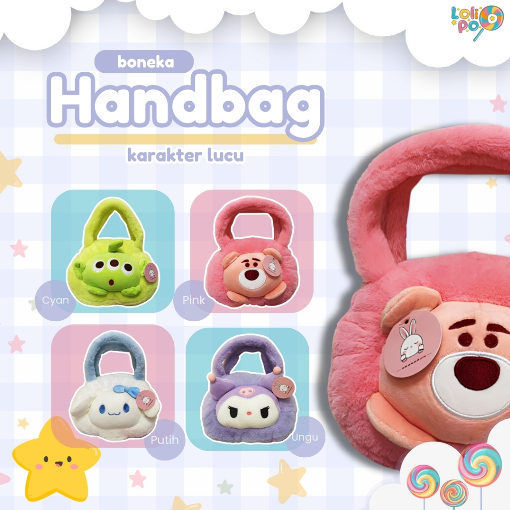 Jual LOLIPOO.STORE Tas Boneka Karakter Lotso Untuk Anak Hand Bag Bulu ...