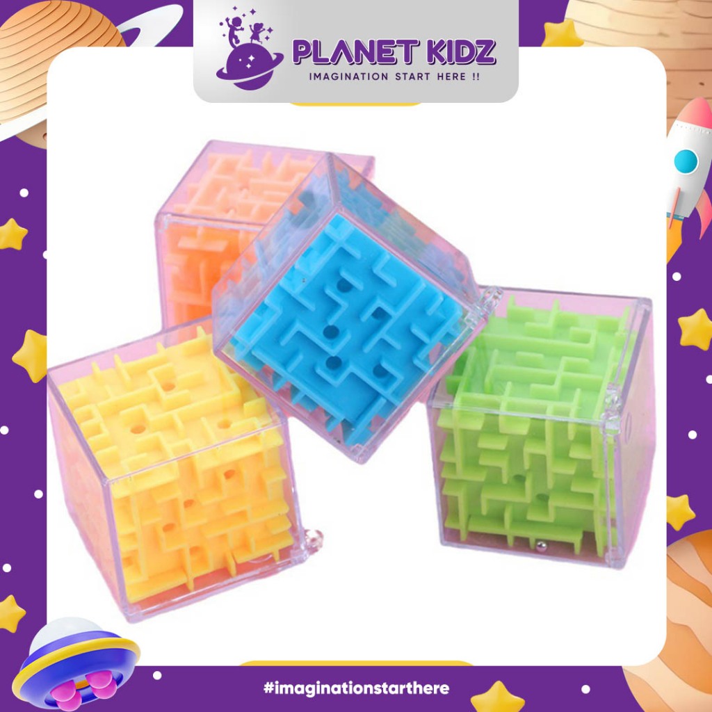 Jual PLANETKIDZ FK169 Mainan LABIRIN Kubus Labyrinth 3D Labirin Puzzle ...