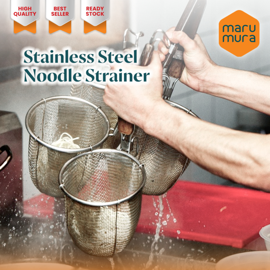Jual Marumura Noodle Strainer Stainless | Saringan Mie | Saringan Pasta ...