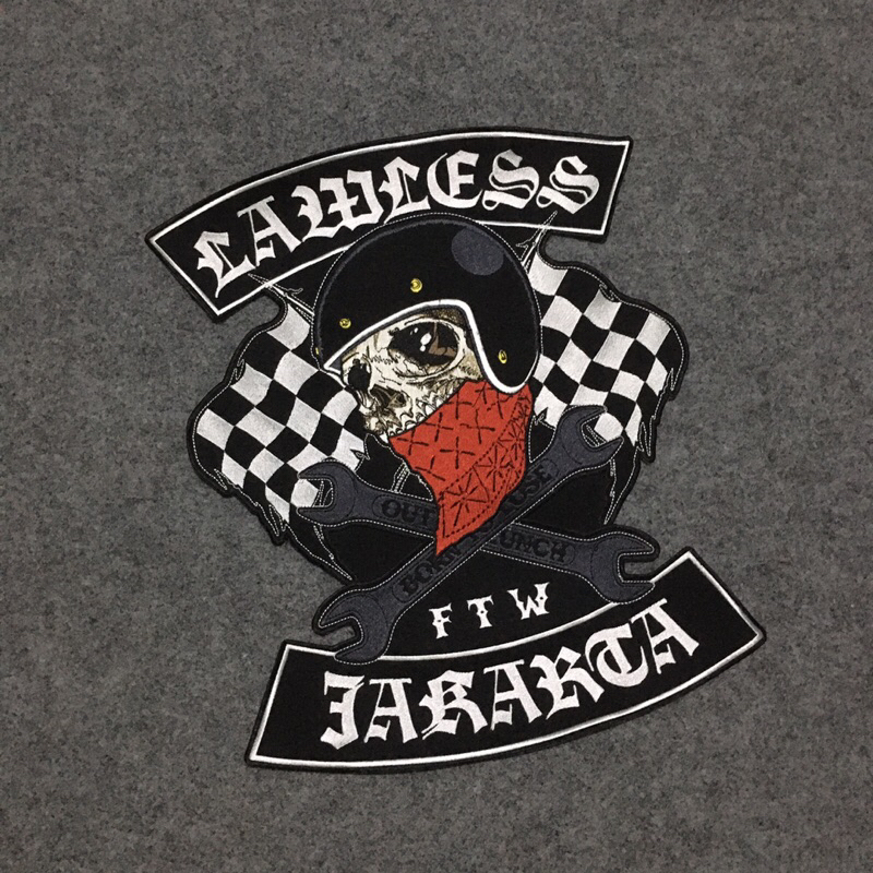Jual LIMITED !! Backpatch Lawless Jakarta Road Skull FTW Original ...