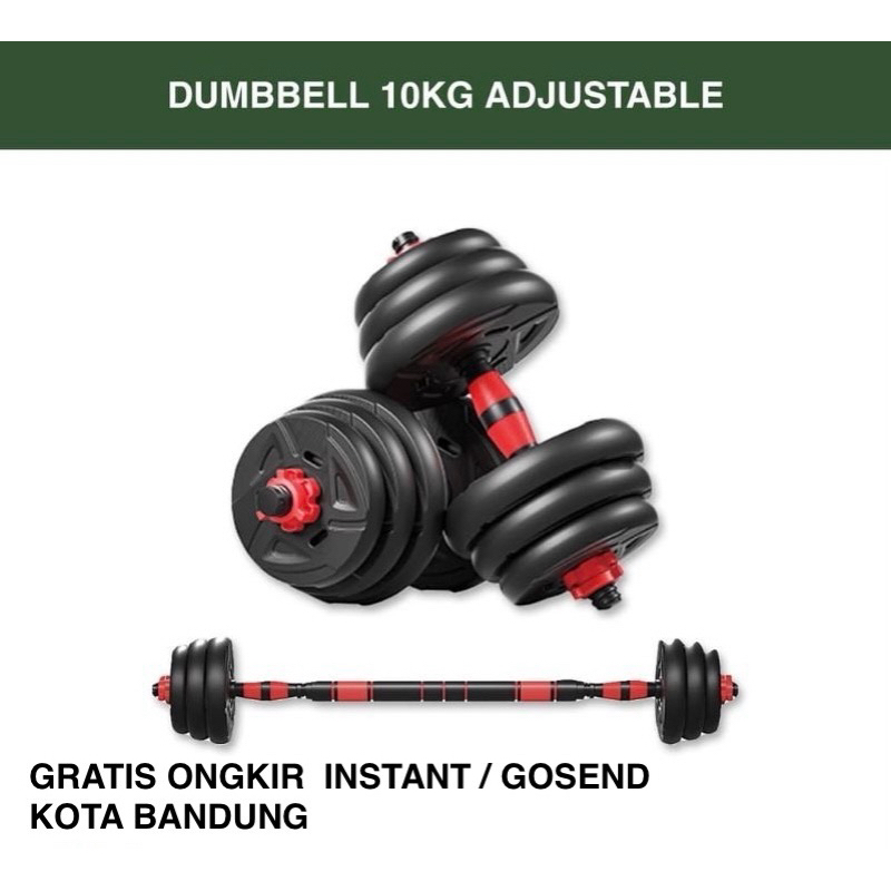 Jual WANNAFIT Dumbbell Set 10kg barbel adjustable angkat beban dumbel ...