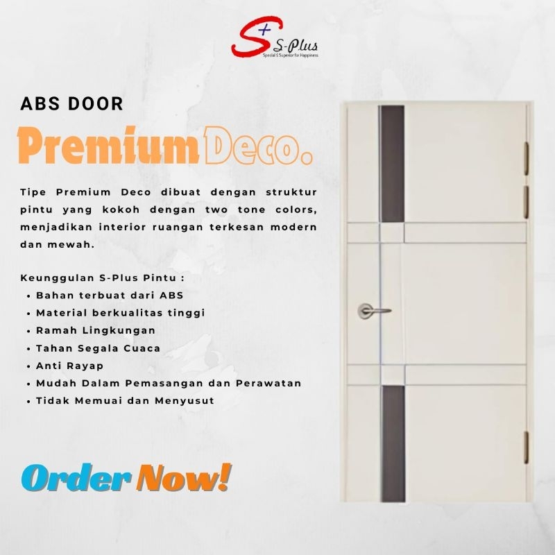 Jual PINTU UTAMA/ PINTU KAMAR TIDUR ABS SPLUS TIPE PREMIUM DECO B1, B2 ...