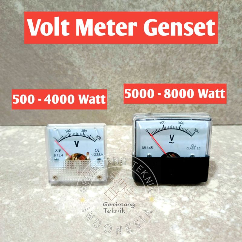 Jual Volt Meter Genset Generator 500 Watt - 8000 Watt AC 300 Volt ...