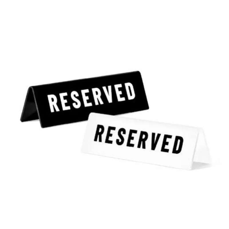 Jual Papan Meja Reserved Akrilik / Reserve Acrylic Table Sign / Tanda ...