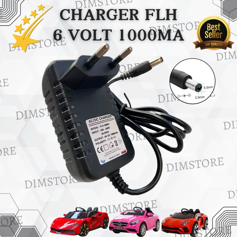 Jual (NEW) CHARGER 6 VOLT 1000Ah MOBIL DAN MOTOR MAINAN AKI ANAK ...
