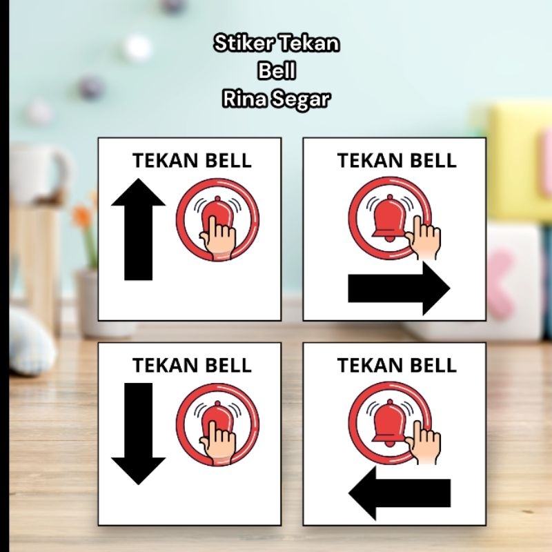 Jual Stiker Vynil Tekan Bell Segala Arah Anti Air Stiker Pencet Bell ...