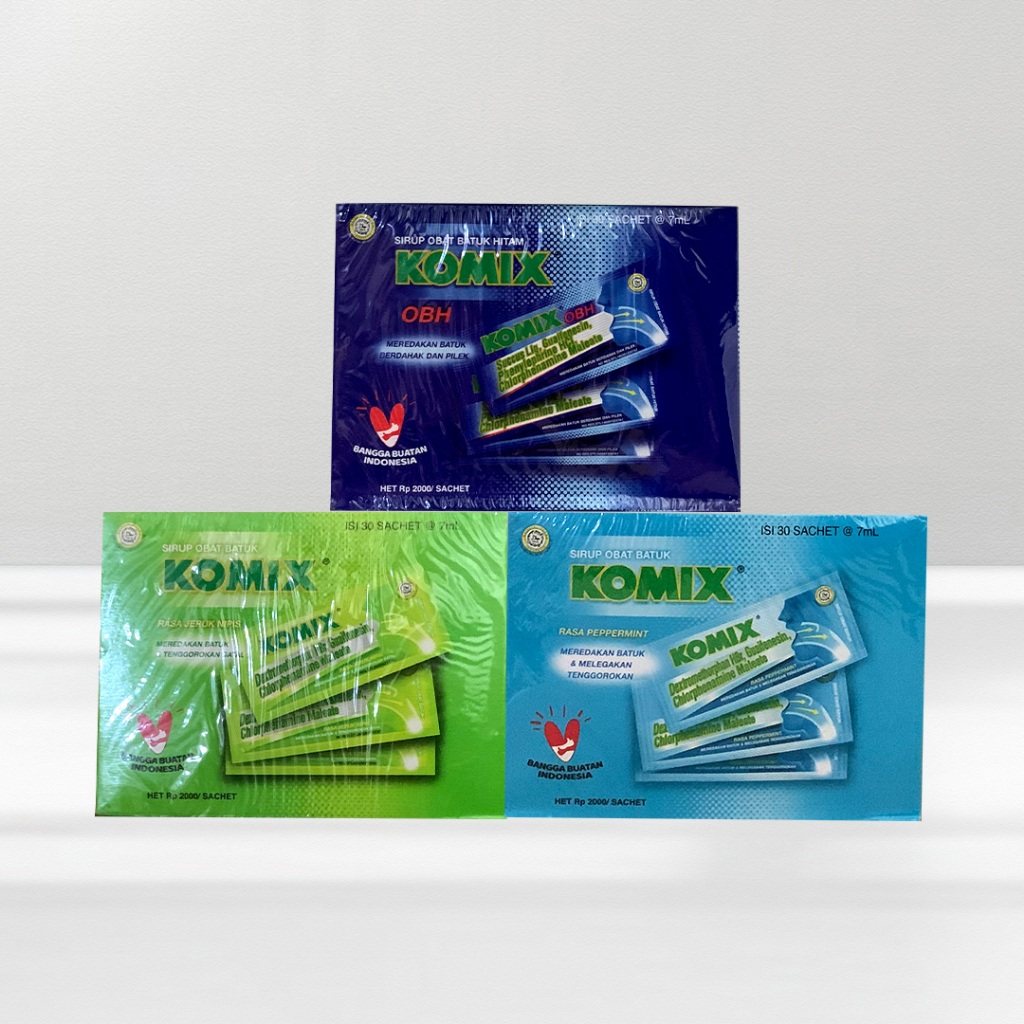 Jual KOMIX Sirup Obat Batuk BOX isi 30 Sachet | Shopee Indonesia