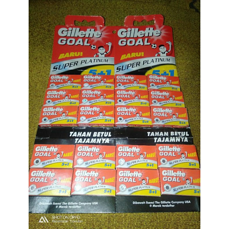 Jual GILLETTE GOAL SUPER PLATINUM 5+1 perlembar 20pcs | Shopee Indonesia