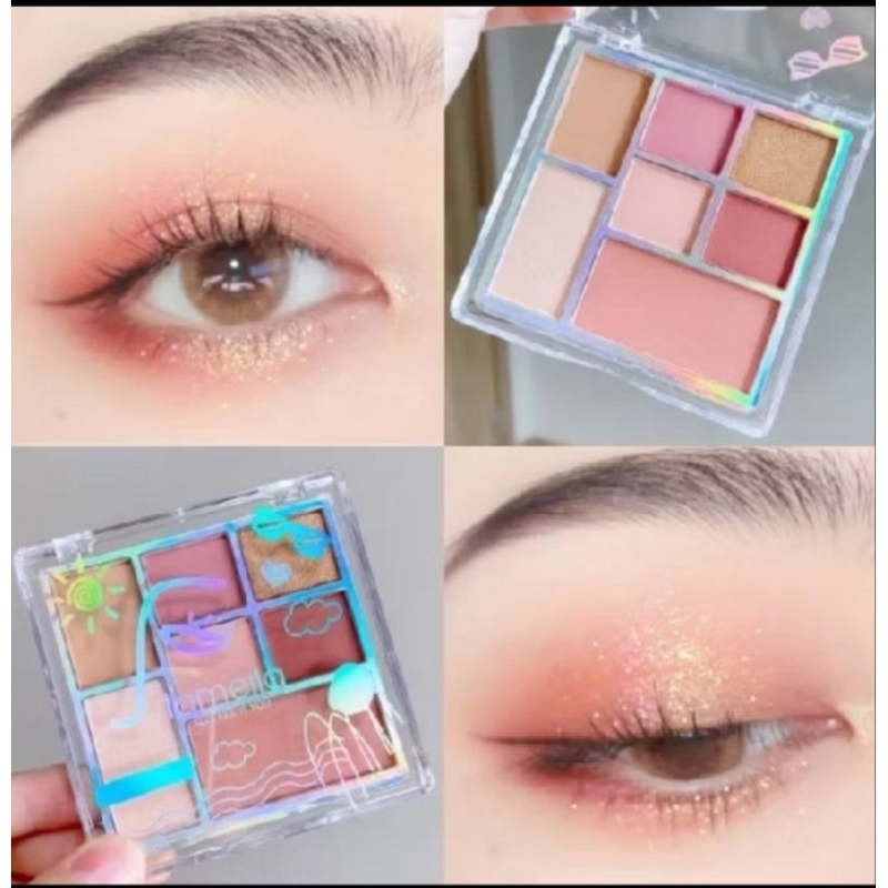 Jual Livi store bjm)Lameila Multiple Face Pelette Eyeshadow Highlighter ...