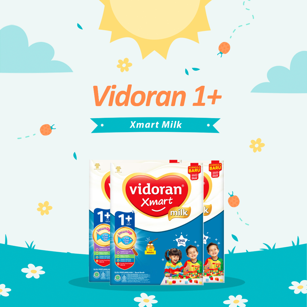 Jual Susu Vidoran 1+ Dan 3+ Mengandung 12 Vitamin dan 6 Mineral ...