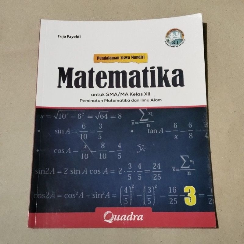 Jual BUKU ORI PENDALAMAN SISWA MANDIRI MATEMATIKA KELAS 3 SMA PENERBIT QUADRA | Shopee Indonesia